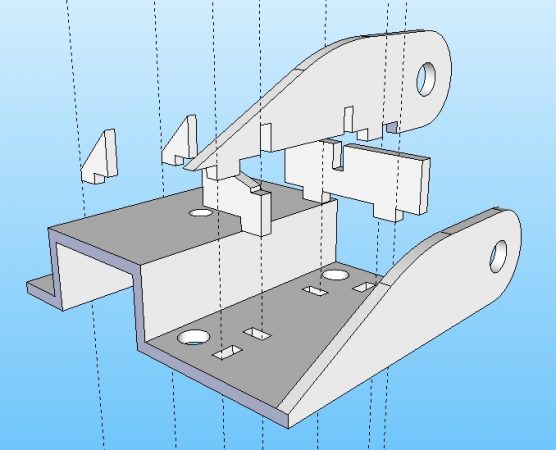Exploded View of H3 Hummer High Clearance Leaf Spring Mount ...